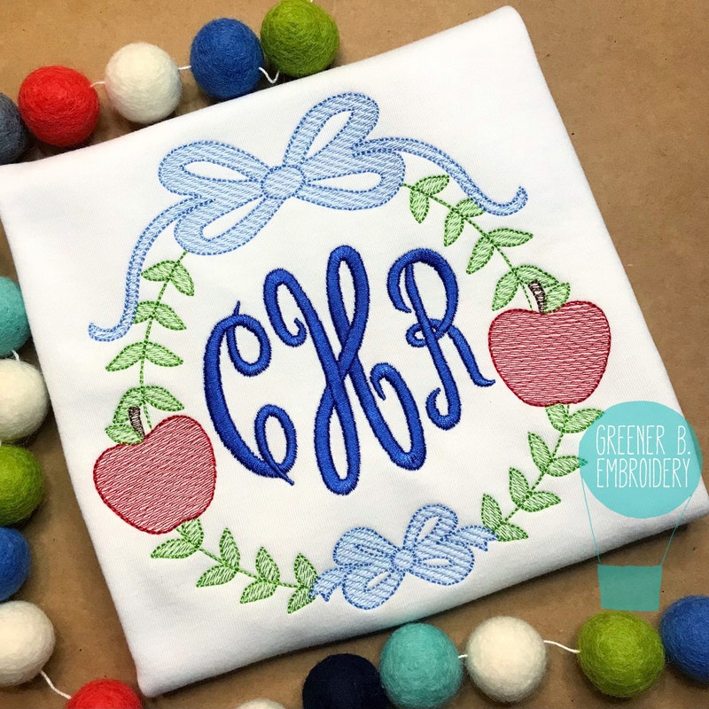 School Monogram - Etsy