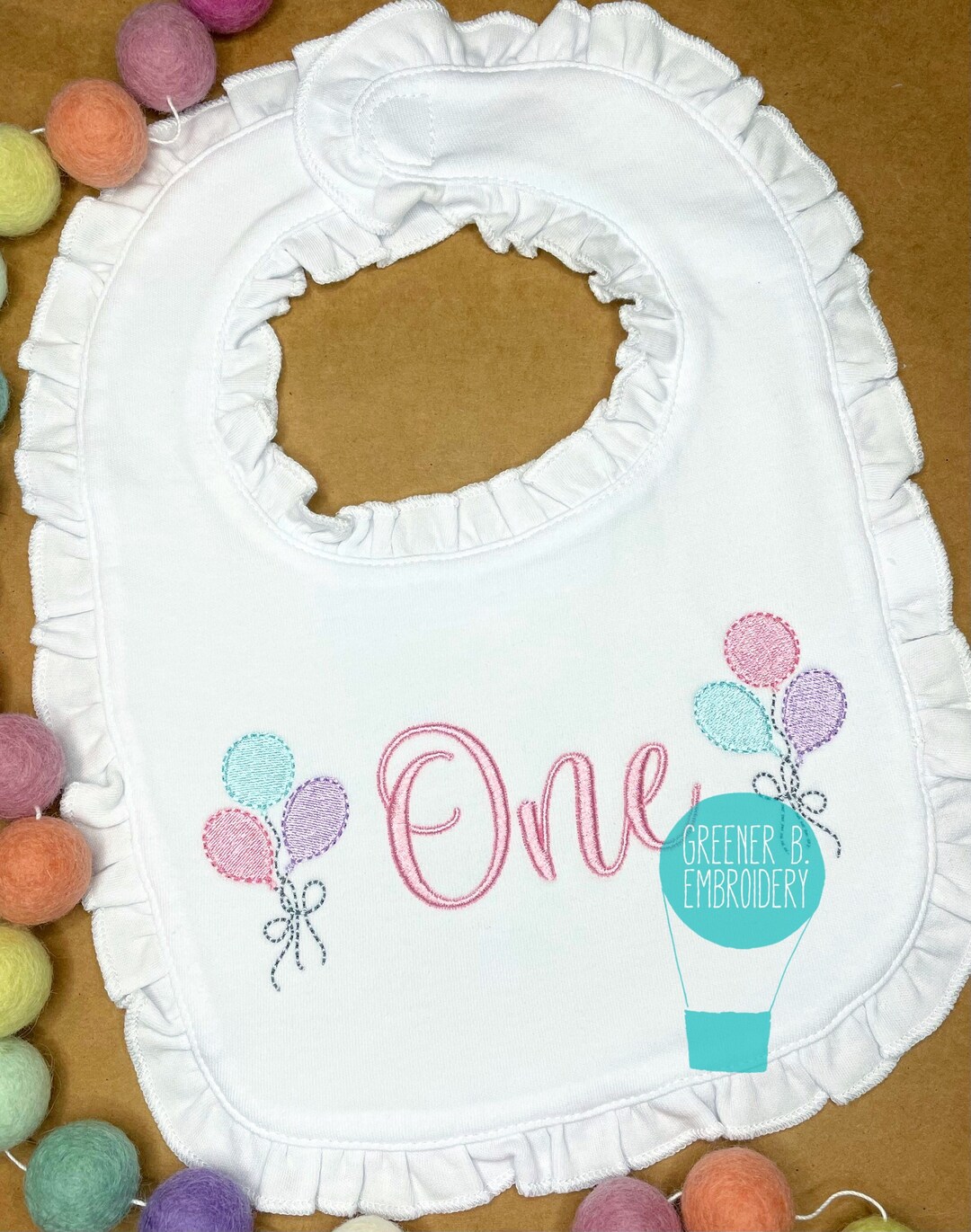 Happy Birthday Bib / First Birthday Bib / 1st Birthday Bib / Girl One ...