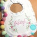 Floral Bib / Girl Flower Bib / Girl Personalized Bib / Floral ...