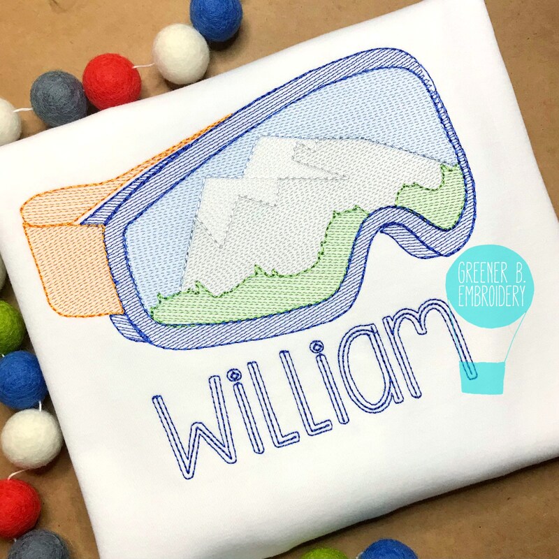 Ski Embroidery - Etsy