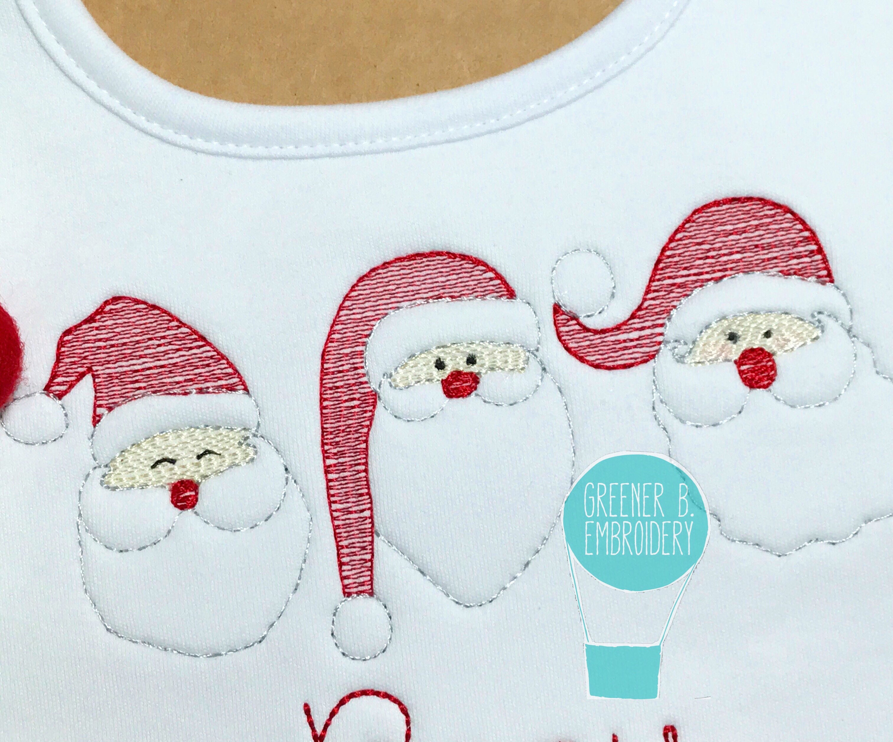 Christmas Baby Bib / Santa Bib / First Christmas Bib / 1st Christmas ...