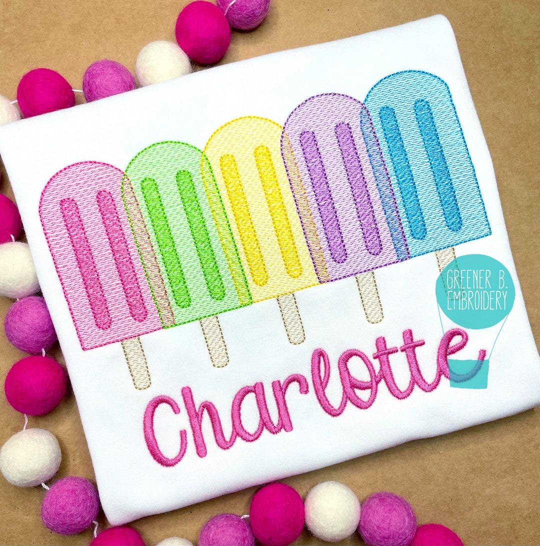 Personalized Girl Popsicle Shirt / Girl Summer Shirt / Popsicle ...