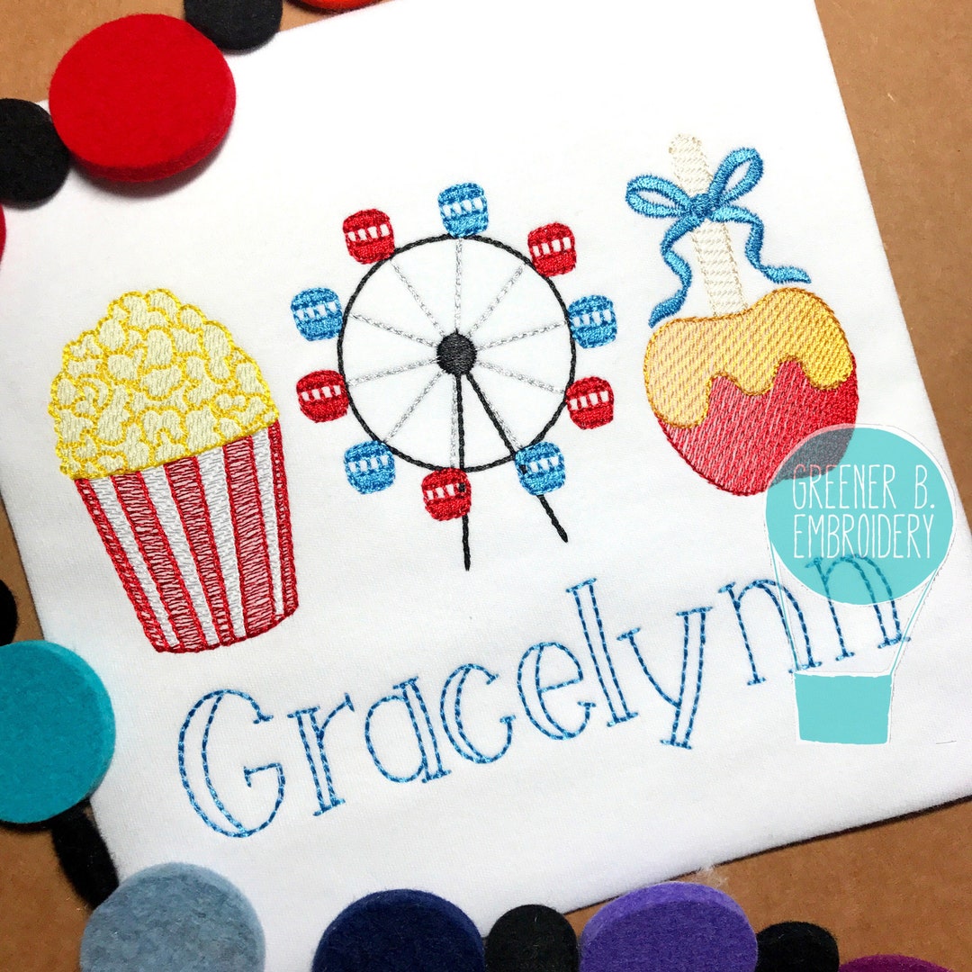 Fair Applique Shirt / Fair Embroidery Shirt / Circus Shirt / Circus ...