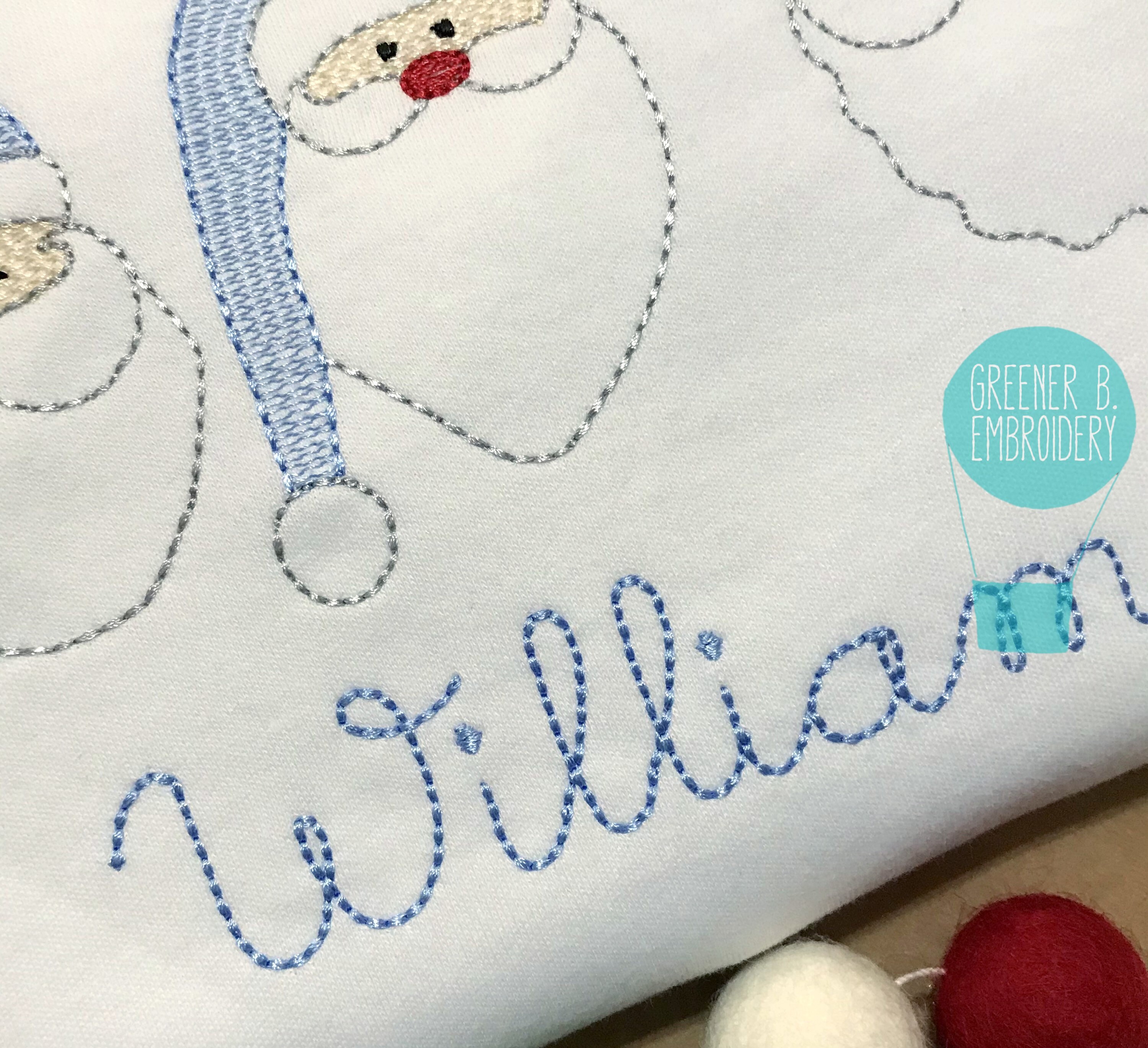 Personalized Santa Shirt / Santa Applique / Santa Embroidery / - Etsy