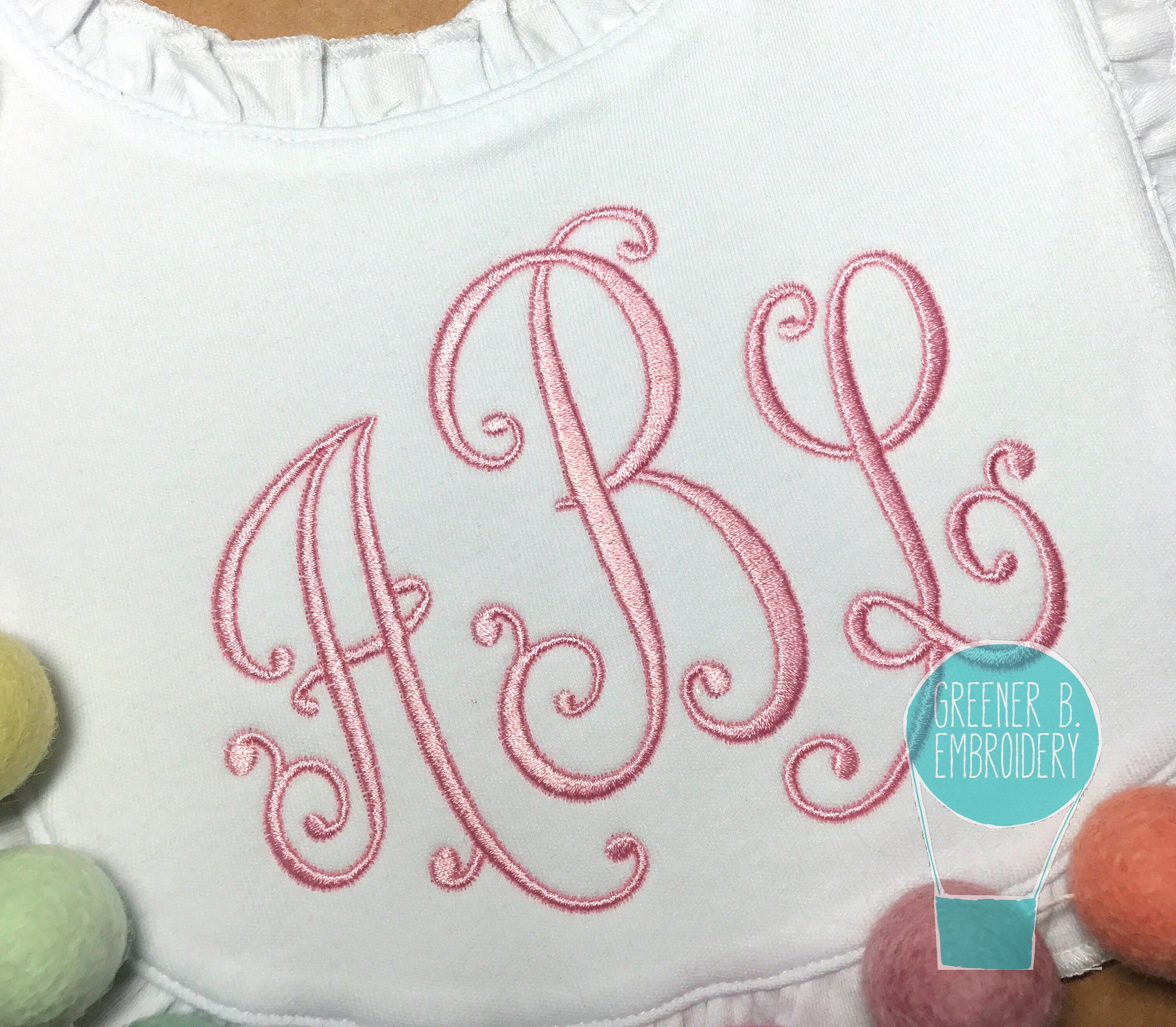 Monogram Bib / Girl Personalized Bib / Baby Shower Gift / Baby - Etsy