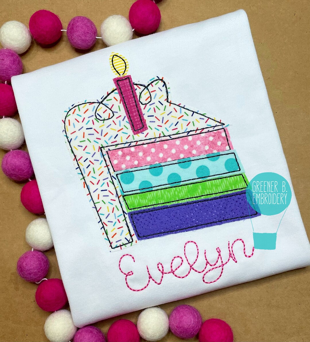 Personalized Birthday Cake Shirt / Girl Birthday Shirt / Cake Slice ...
