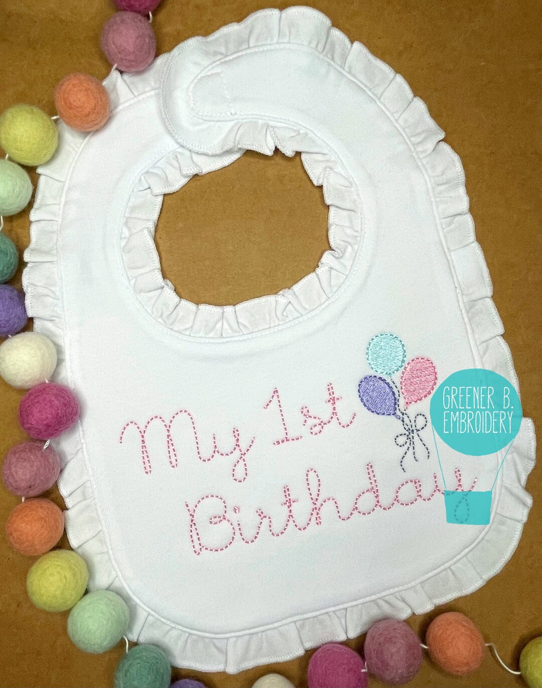 Happy Birthday Bib / My First Birthday Bib / My 1st Birthday Bib / Girl ...