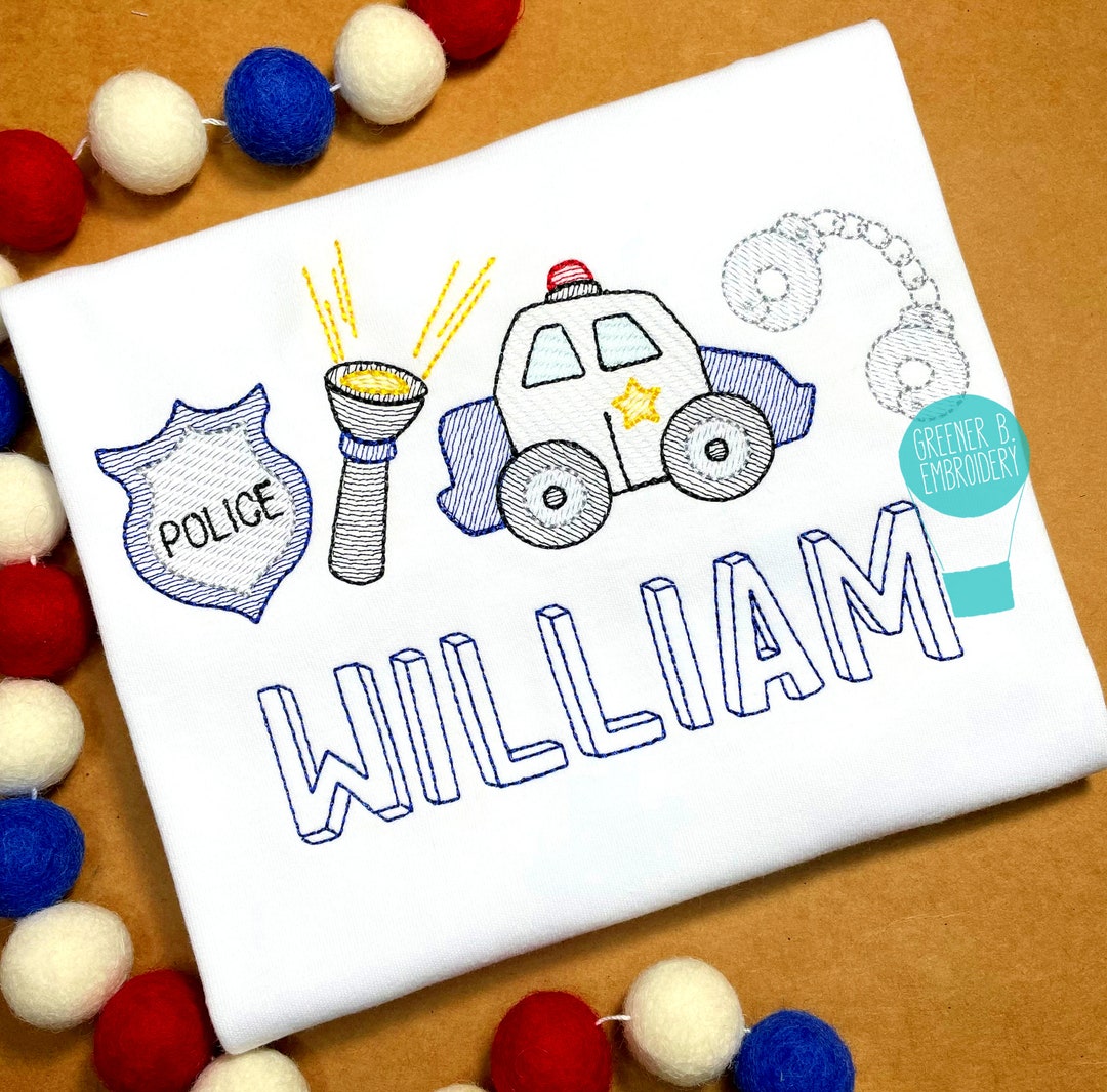 Personalized Boy Police Shirt / Policeman Cop Shirt / Boy Police ...