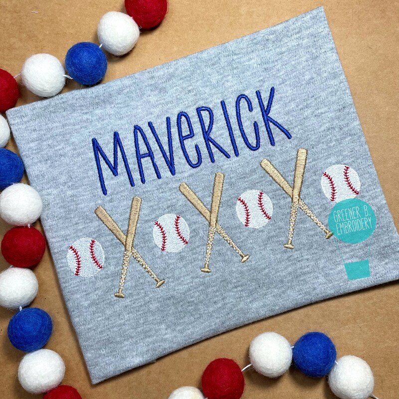 Baseball Embroidery - Etsy