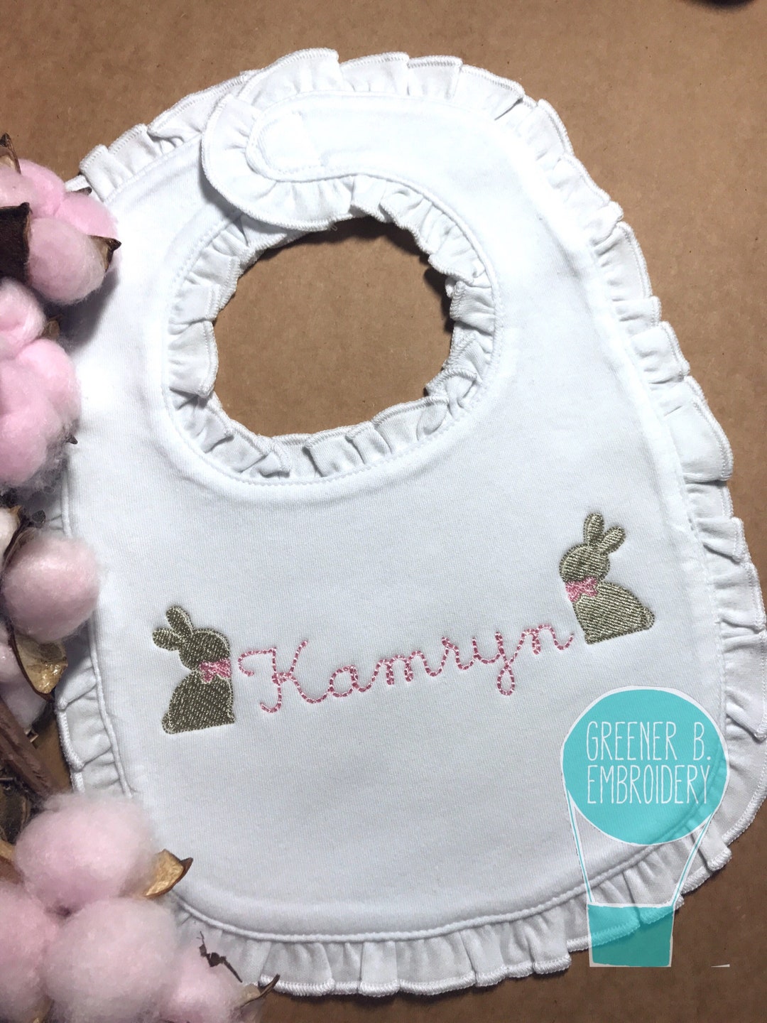 Baby Personalized Bib / Personalized Easter Bib / Baby Bunny Bib ...