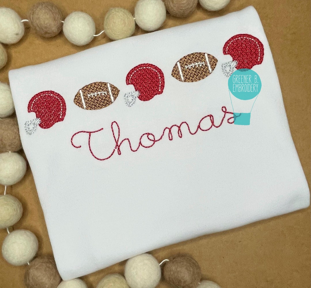 Personalized Football Shirt / Football Embroidery Applique / Sports ...