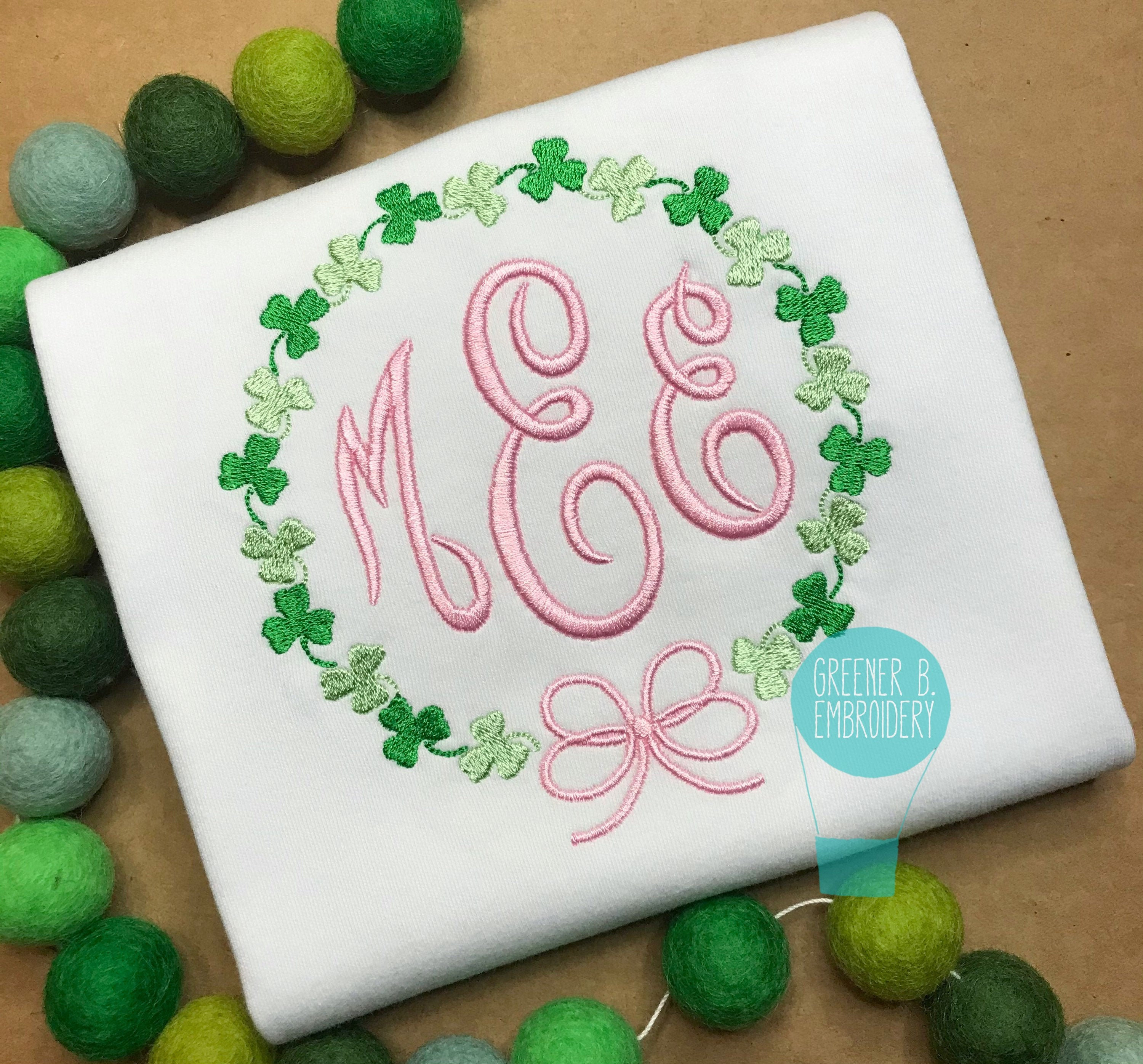 Monogrammed Shamrock Shirt / Girl St. Patrick's Day / St. Patrick's Day ...