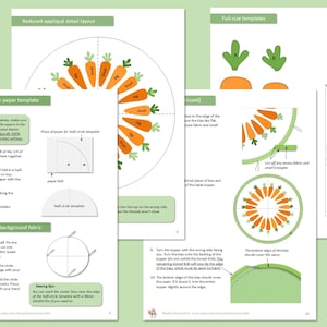 PDF Pattern, Carrot Wreath Quilted Table Topper, Digital PDF Pattern ...