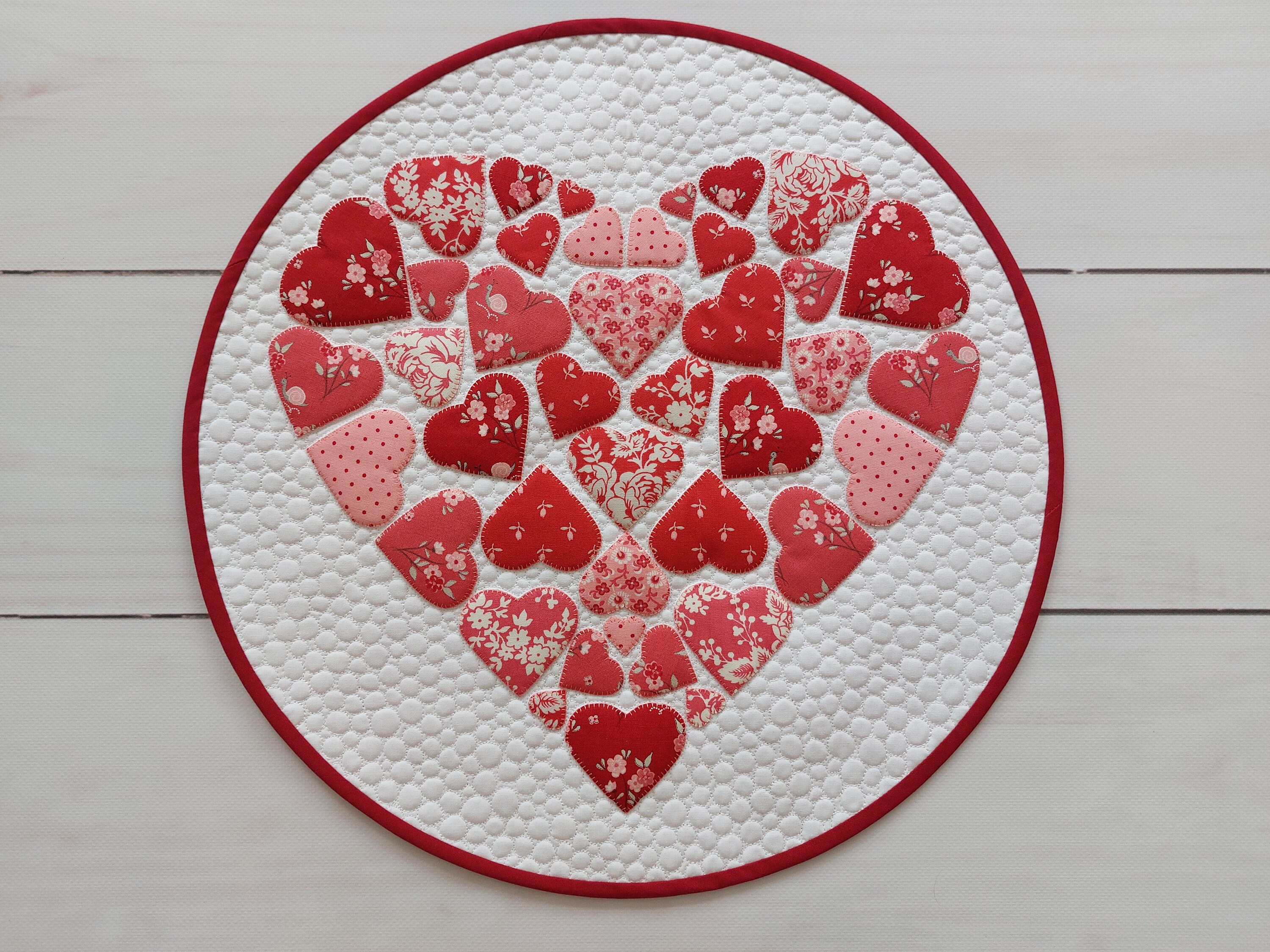 PDF Pattern, Heart Quilted Table Topper, Digital PDF Pattern, Suitable ...
