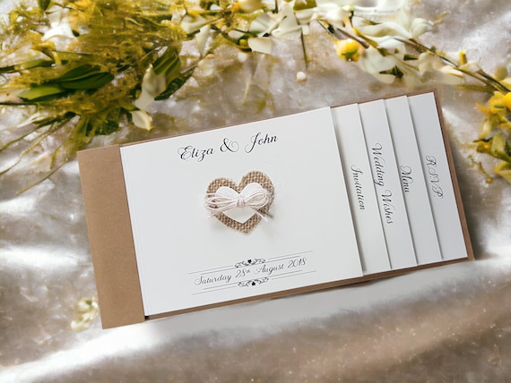 Hessian Wedding Invitations Custom Listing (80) Rustic Wedding
