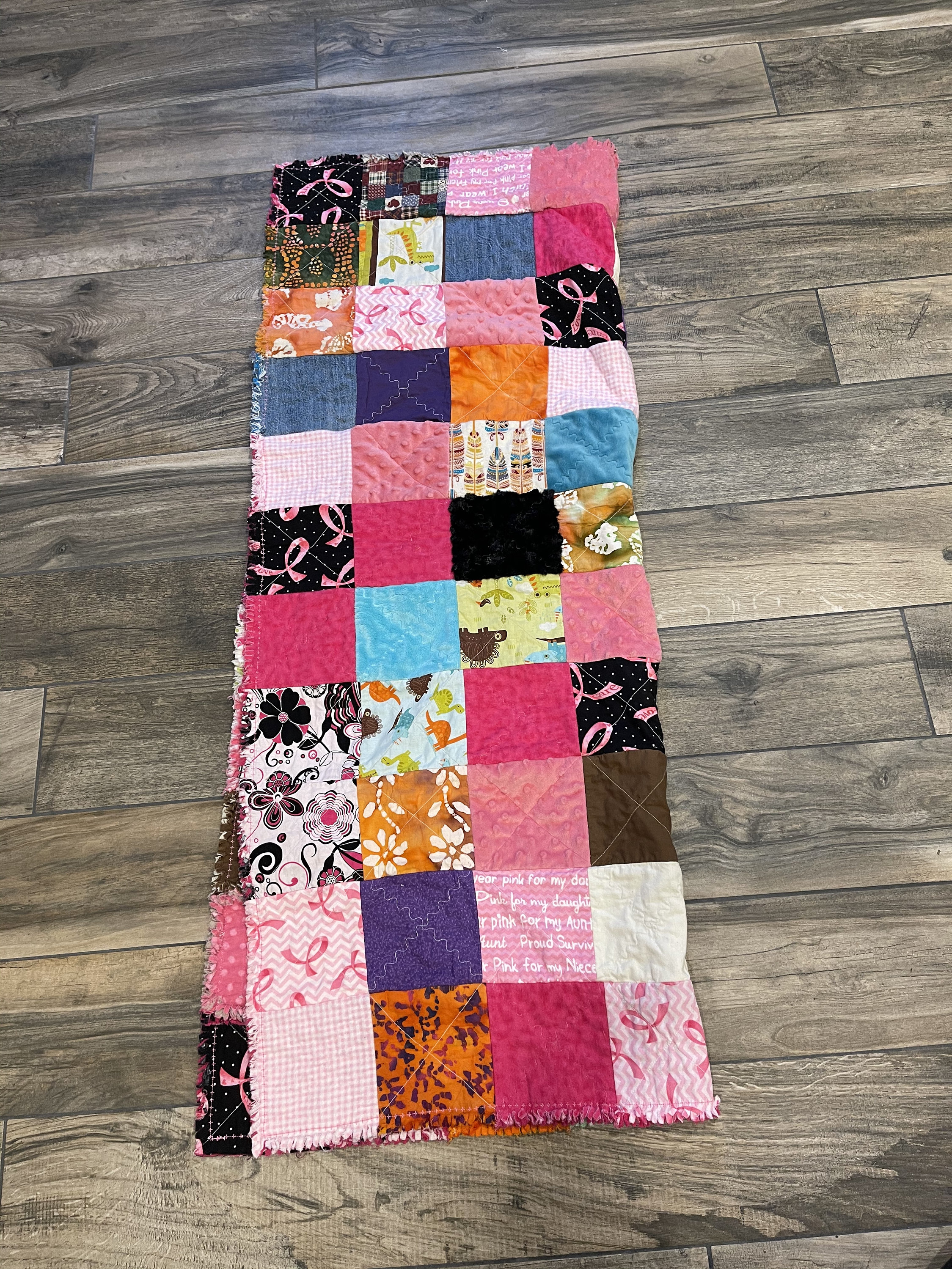 Scrappy Little Girls Rag Quilt 39WX50L N - Etsy