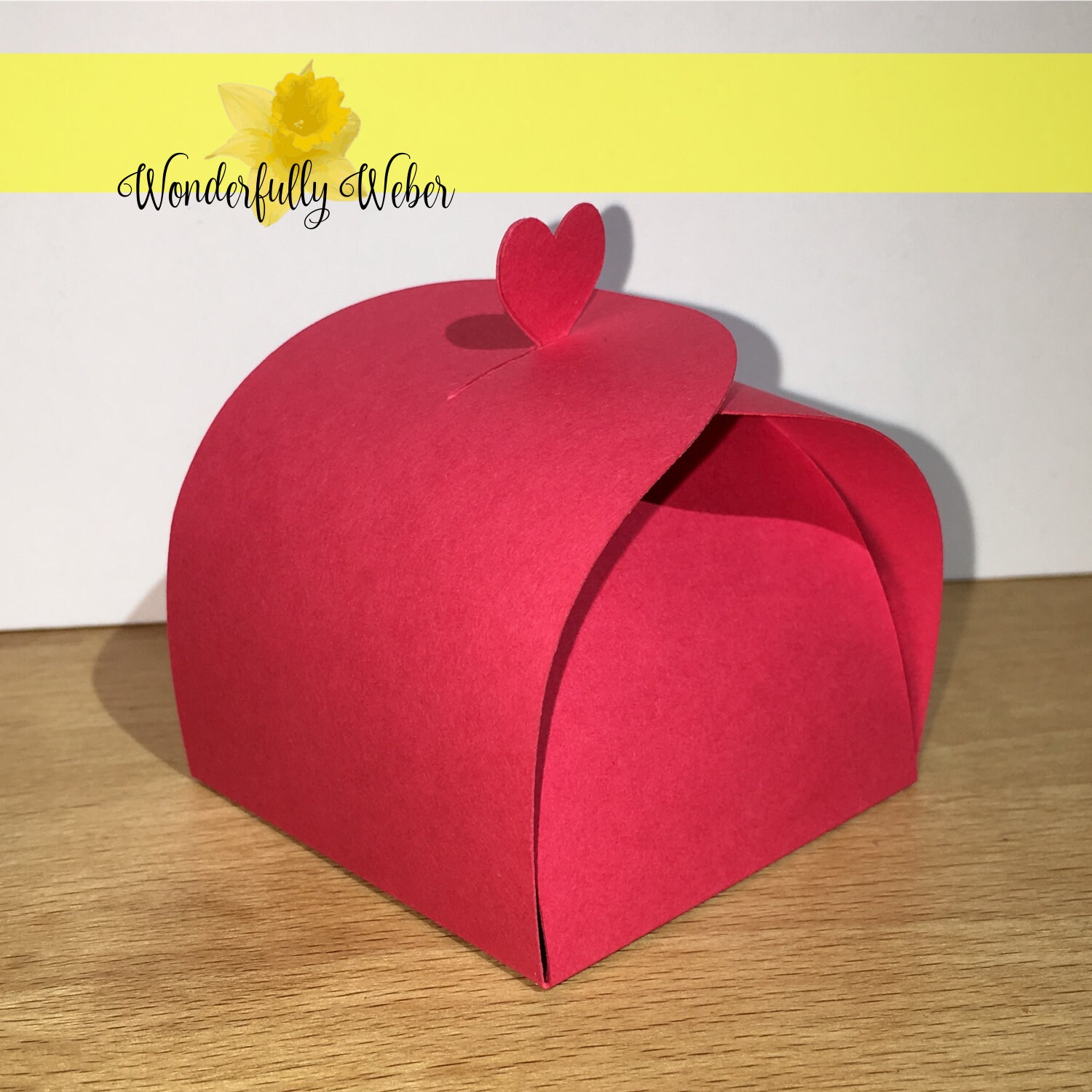 Heart Box Valentine's or Wedding Favor Print at Home or - Etsy
