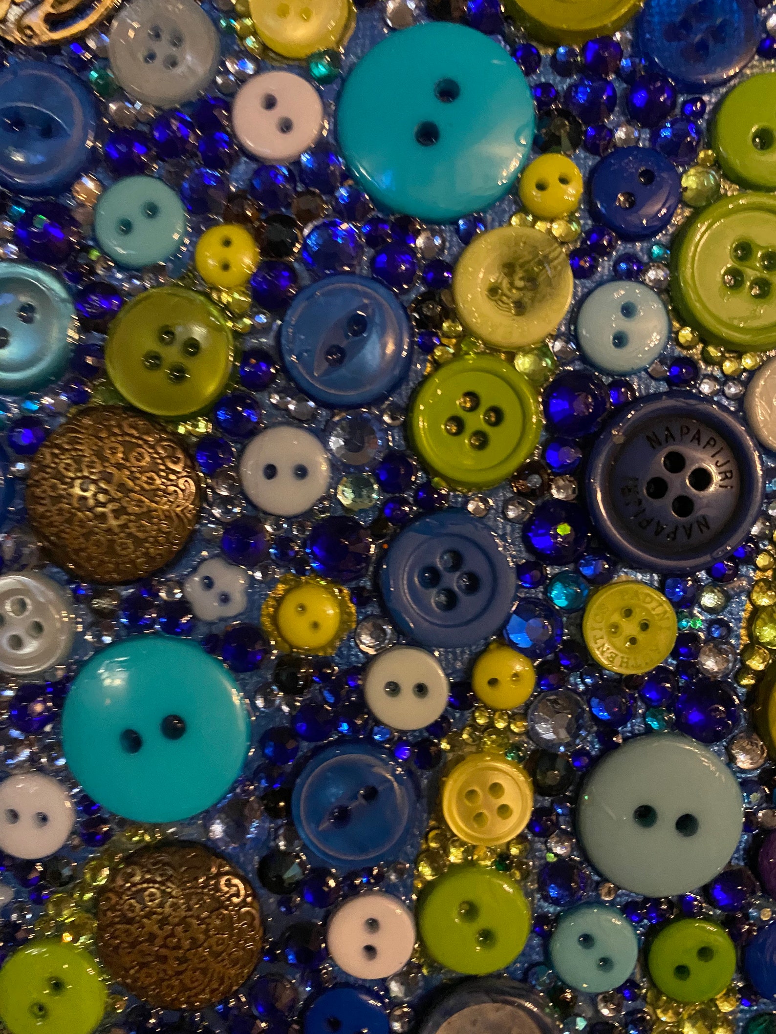 Examplebutton Rhinestone Art 16x20 Inches on Stretched Canvas. - Etsy