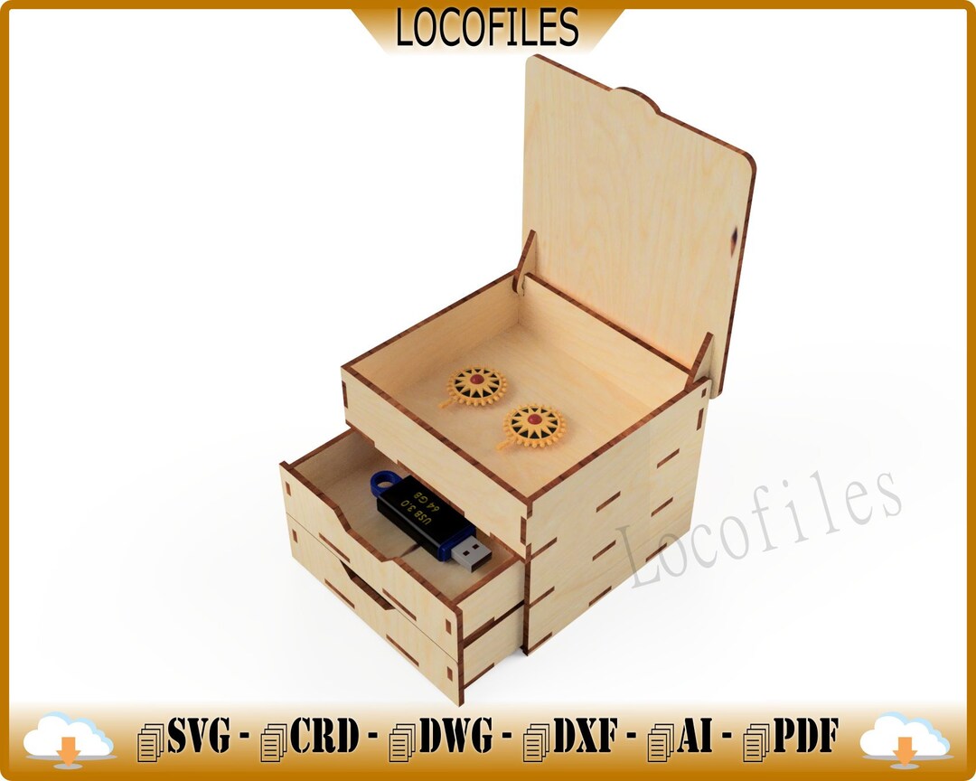 Three Tier Box Box Organiser Laser Cut Storage Desk Stand - Etsy