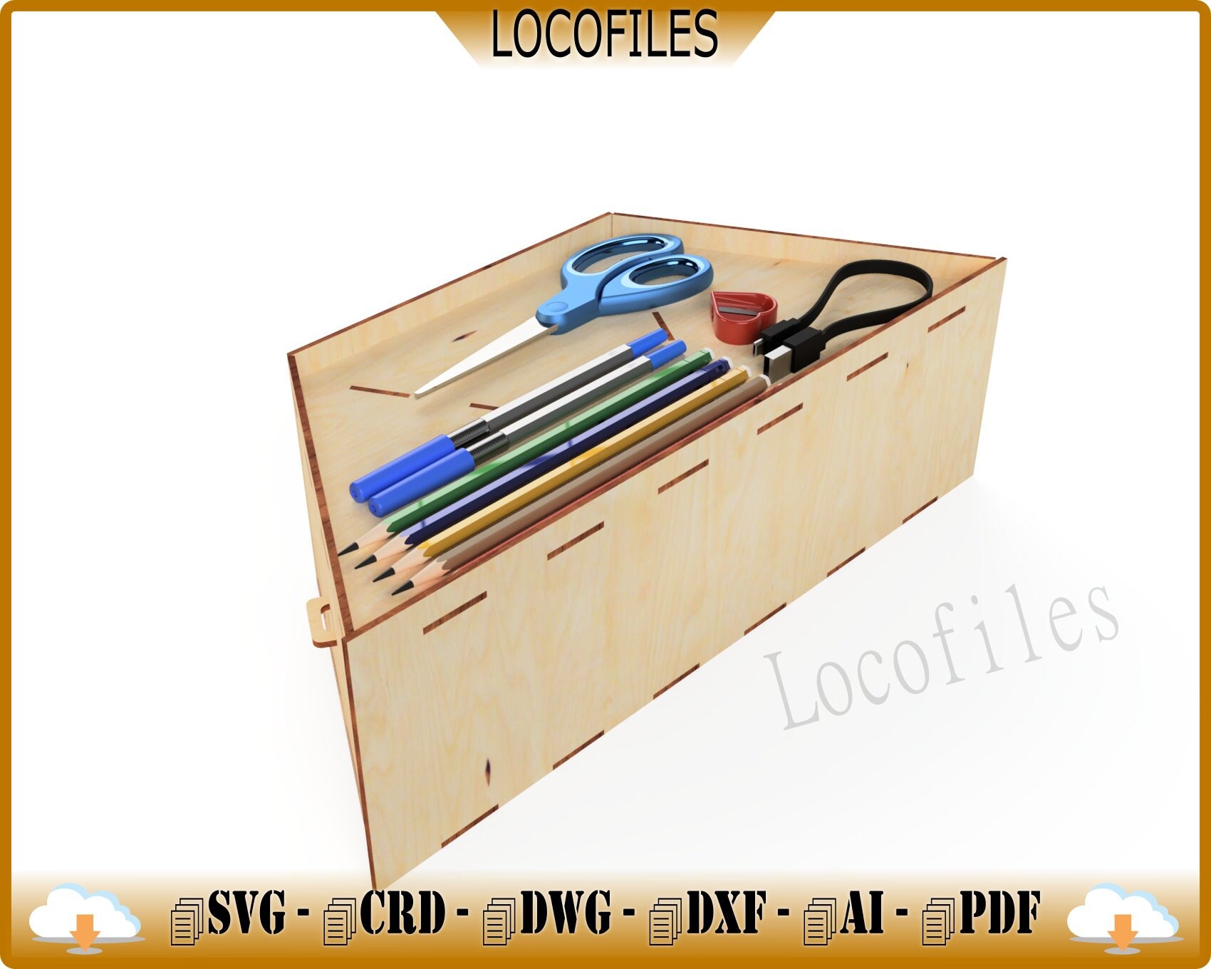 Triangle Desk Organizer for Cnc Cutting Triangle Box / - Etsy