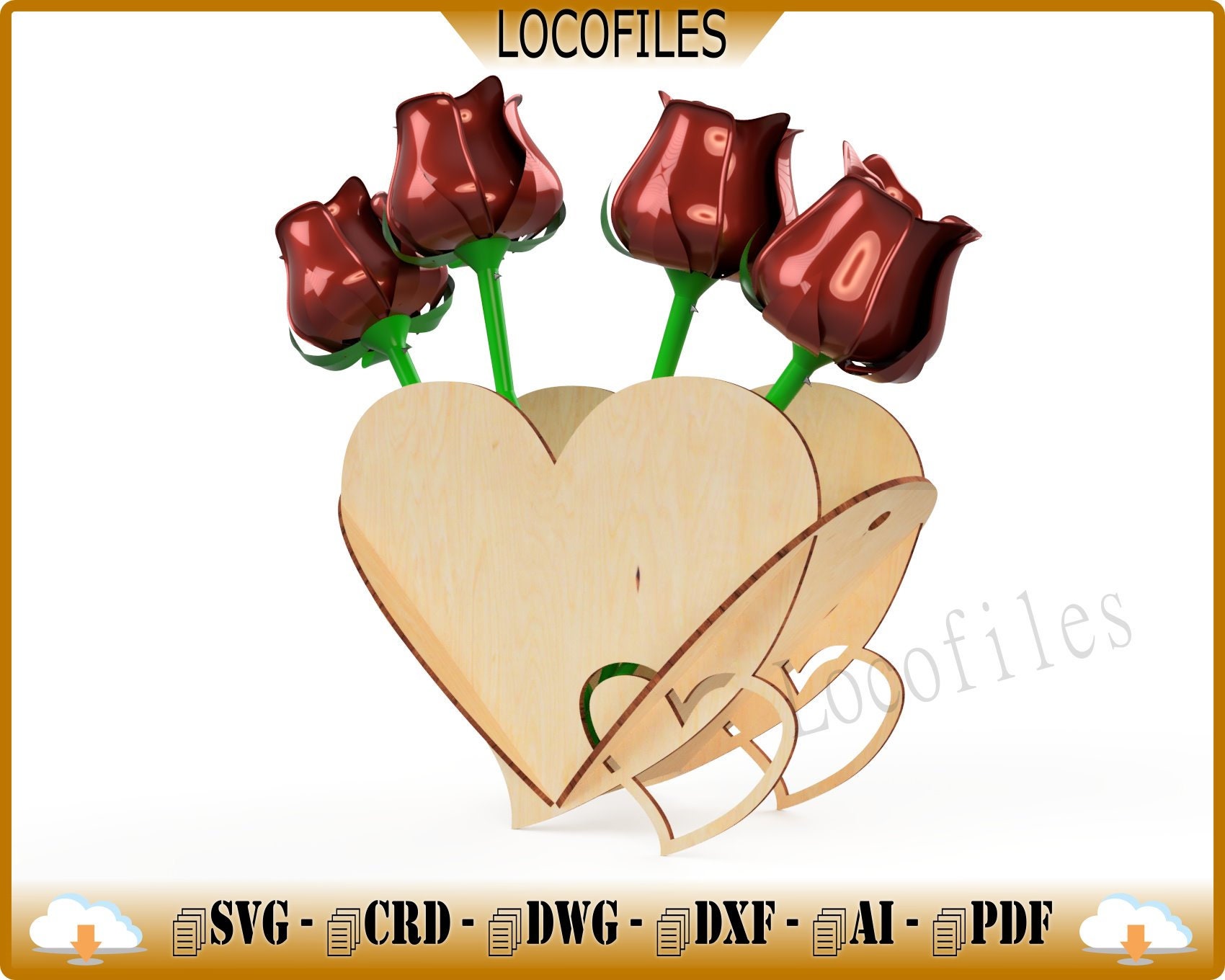 Heart for Cnc Laser Cutting Heart-shaped Basket to Assemble - Etsy