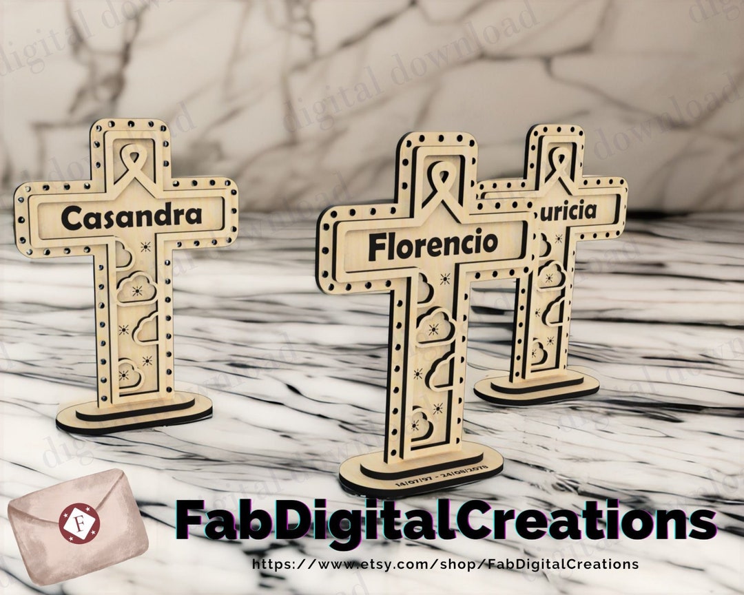 Laser Cut Crosses Unique Designs to Honor Your Loved Ones / - Etsy