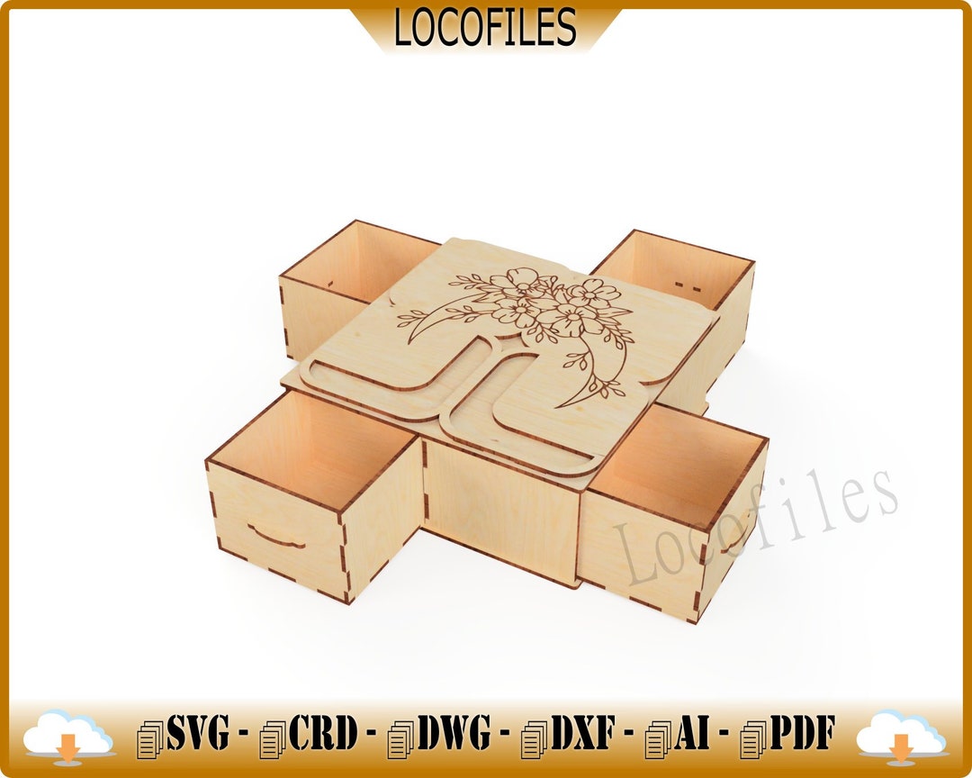 Gift Box/ Four-section Boxes/ Jewelry Box/ Table Decoration/ - Etsy