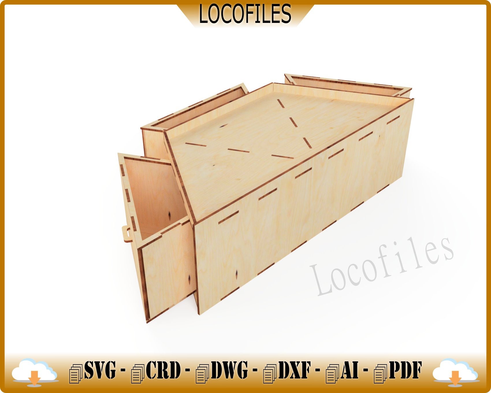 Triangle Desk Organizer for Cnc Cutting Triangle Box / - Etsy