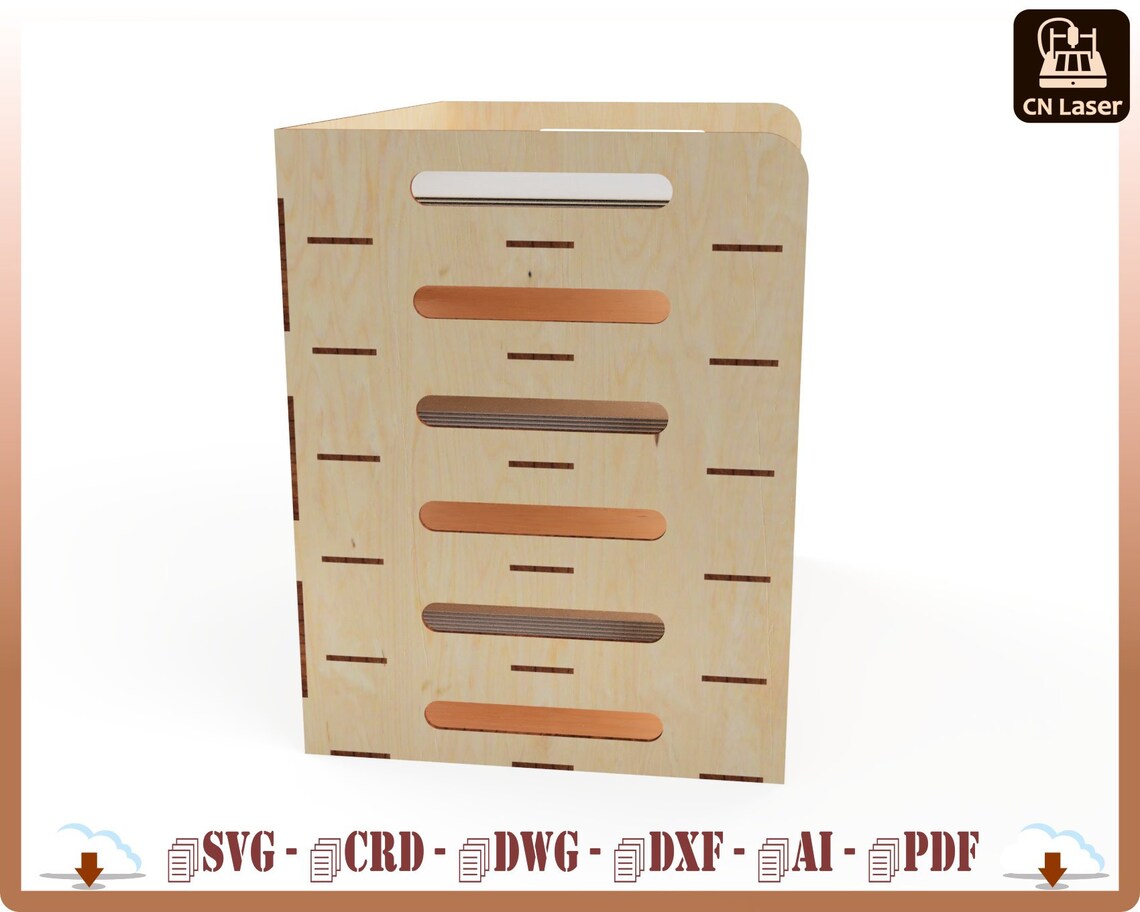 Laser Cut Desktop File Sorter A4 Office Document Organizer Storage File ...