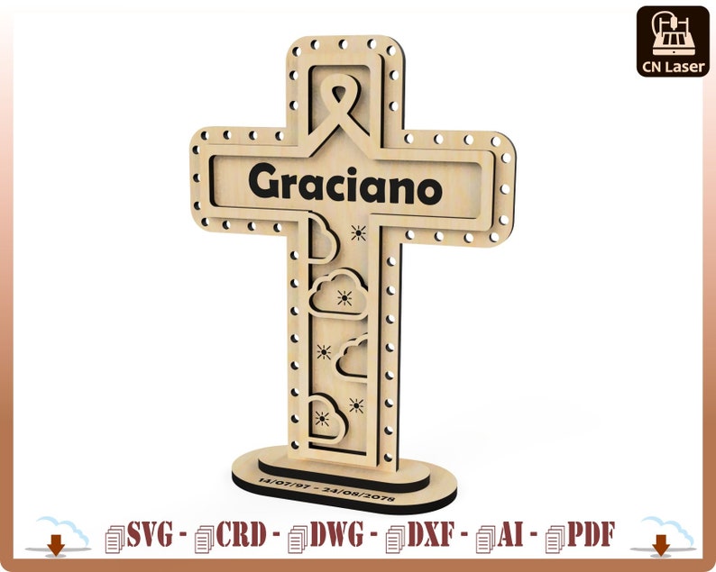 Laser Cut Crosses: Memorial Designs, Glowforge Vectors (digital File ...