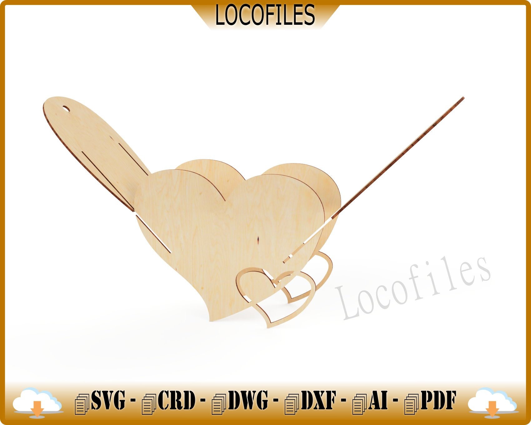 Heart for Cnc Laser Cutting Heart-shaped Basket to Assemble - Etsy