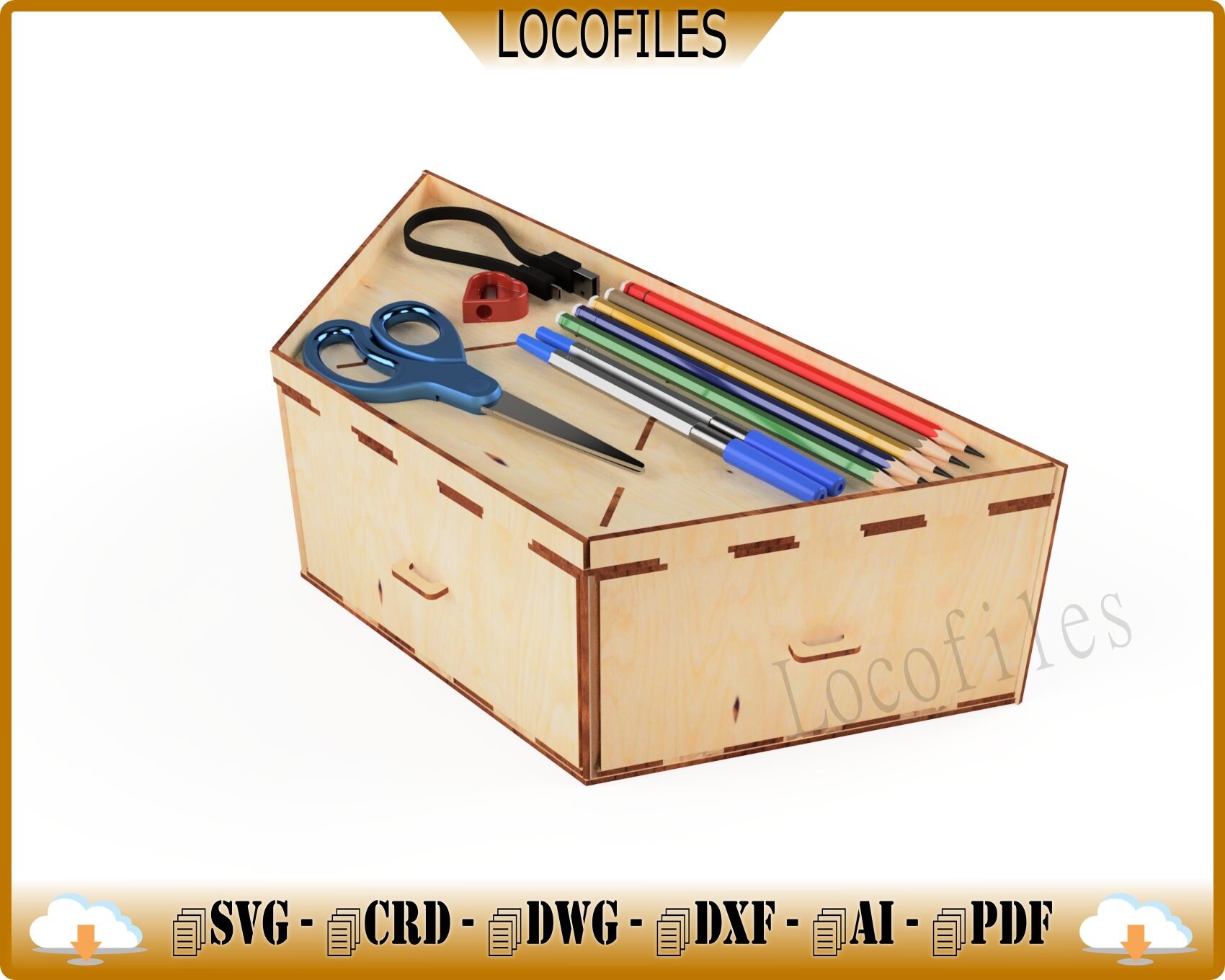 Triangle Desk Organizer for Cnc Cutting Triangle Box / - Etsy