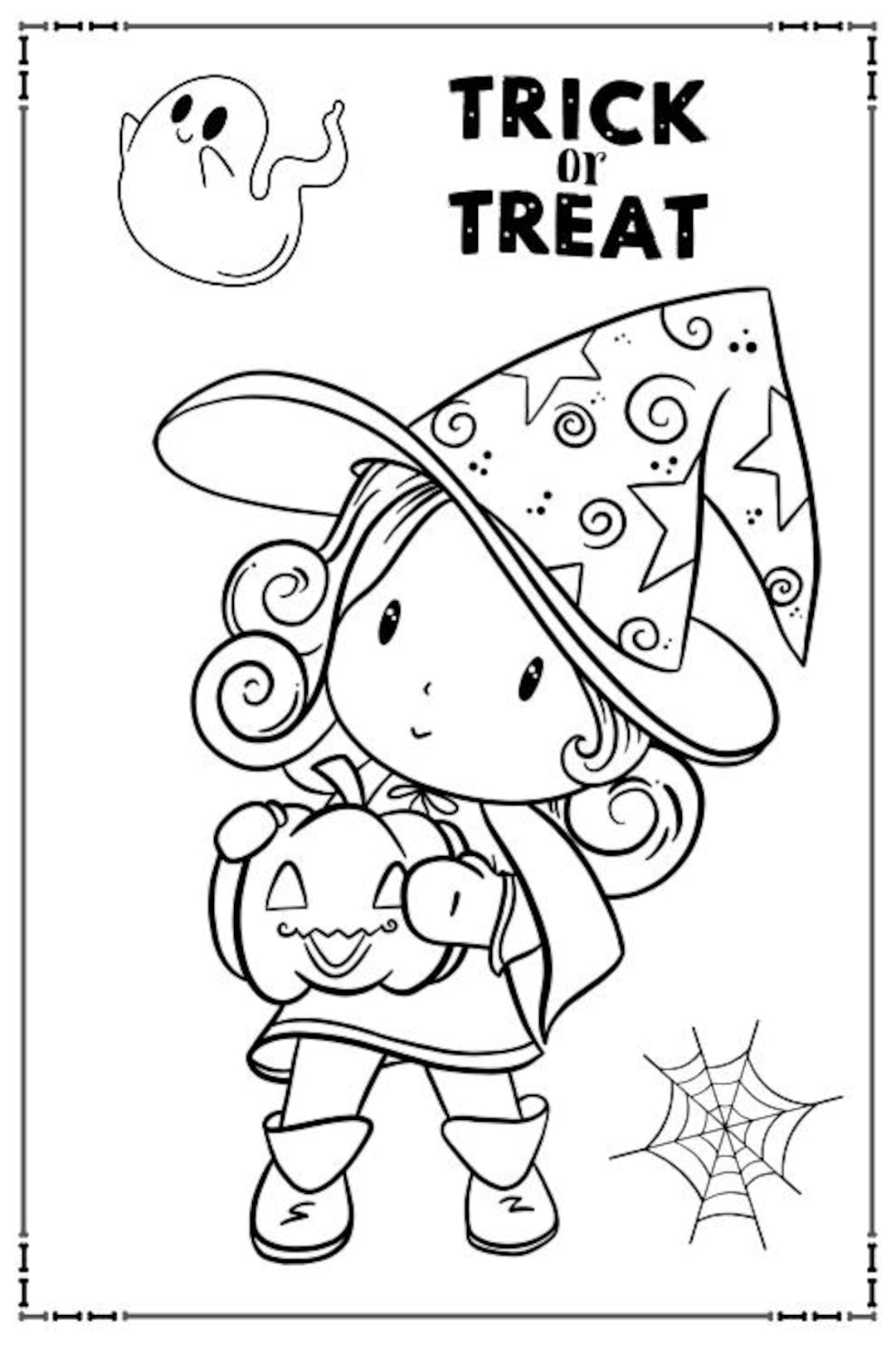 Halloween Coloring Book – 10 Page Printable PDF, Spooky Fun - Etsy