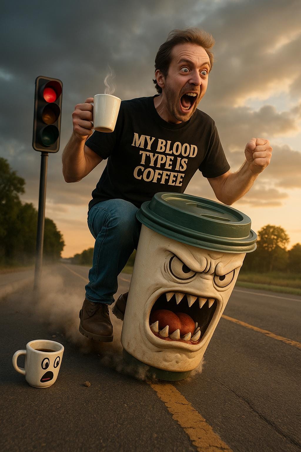 My Blood Type is Coffee Shirt Funny Caffeine Addict Tee Gift for Coffee ...