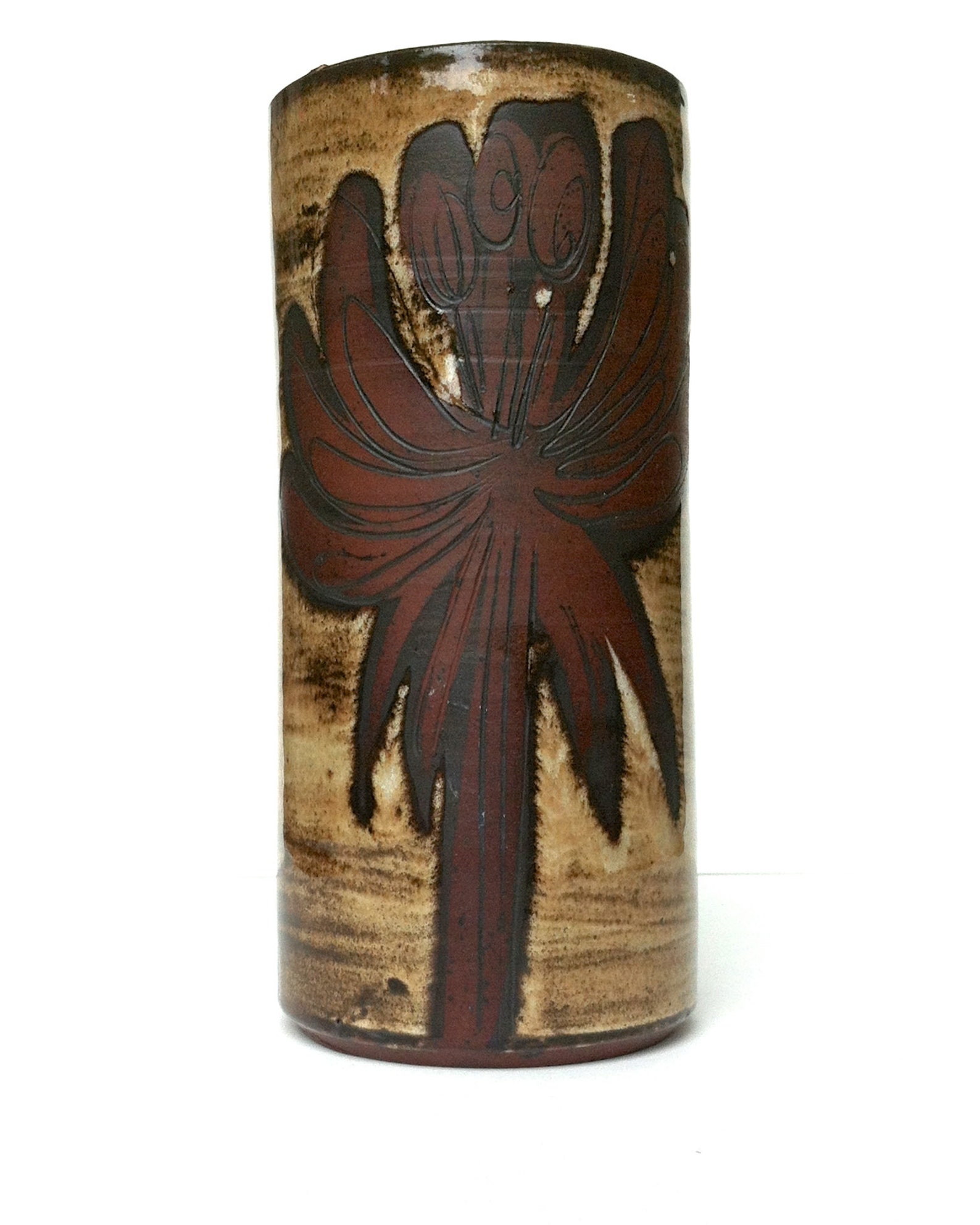 BRIGLIN POTTERY Cylindrical VASE, Studio Art Pottery, Mid Century - Etsy