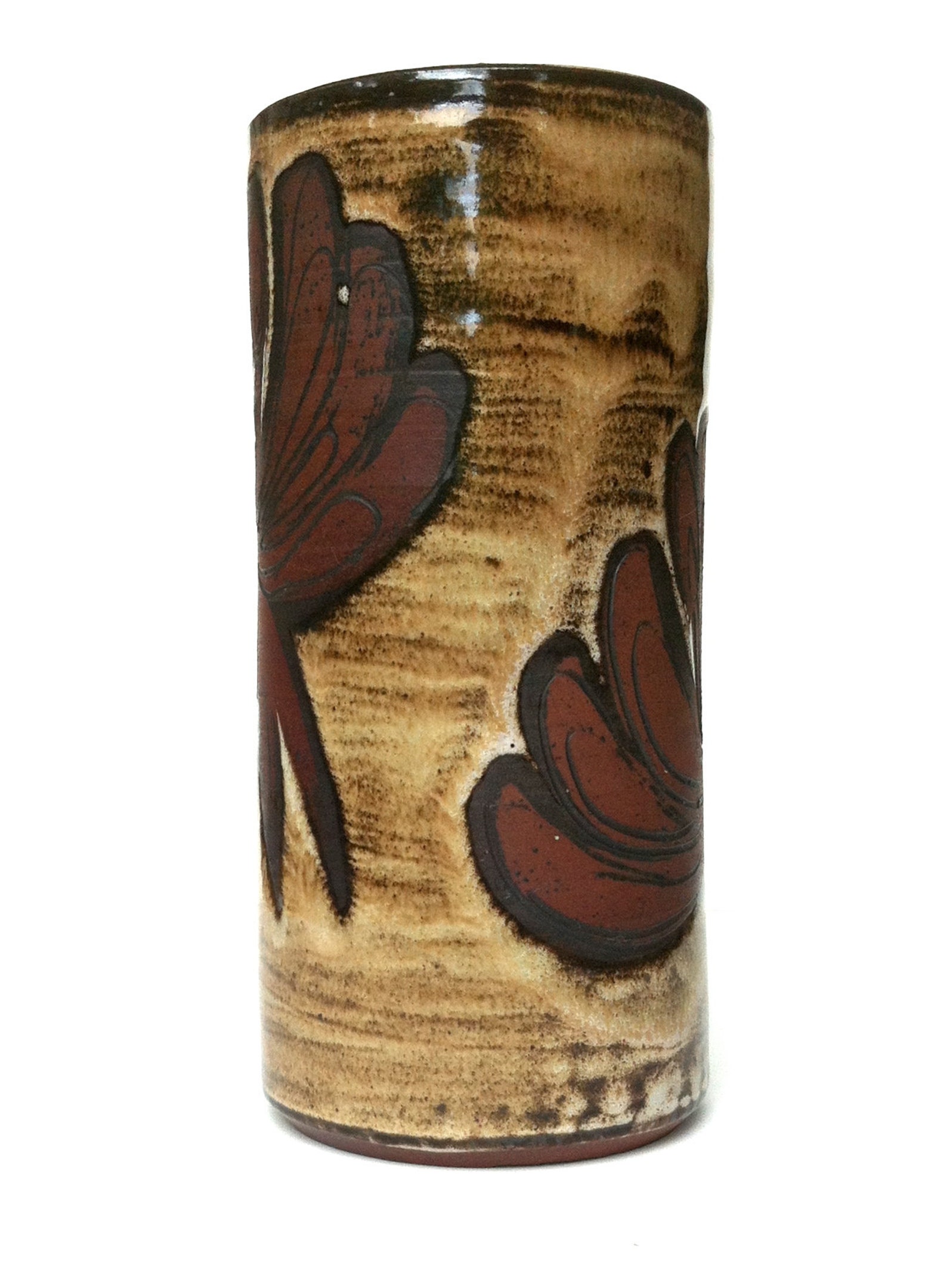 BRIGLIN POTTERY Cylindrical VASE, Studio Art Pottery, Mid Century - Etsy