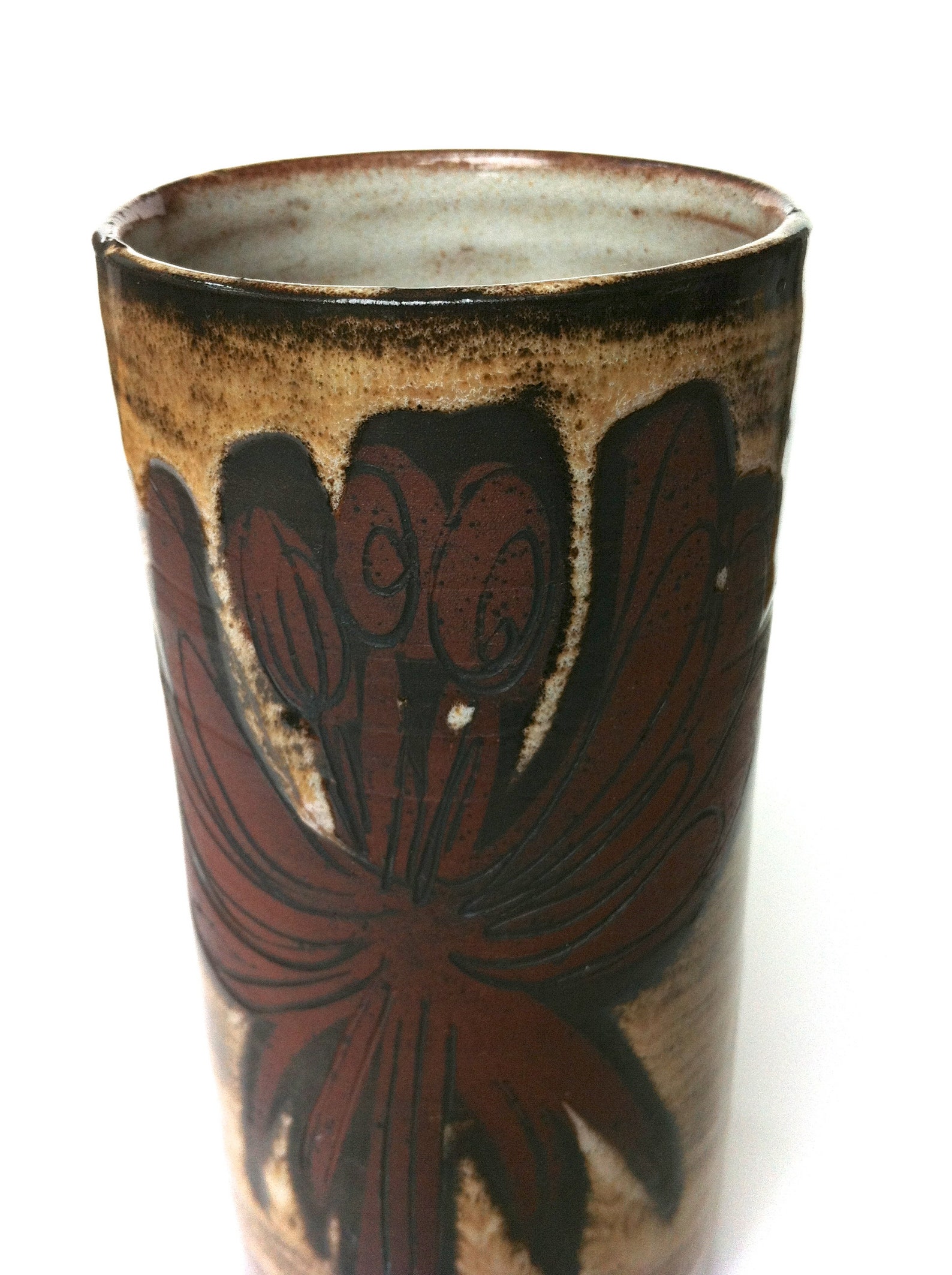 BRIGLIN POTTERY Cylindrical VASE, Studio Art Pottery, Mid Century - Etsy