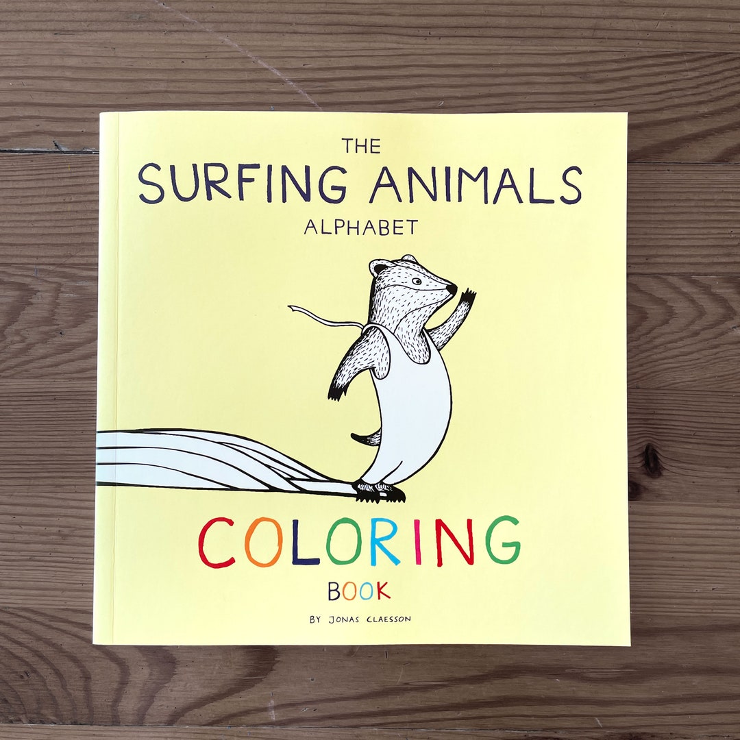 The Surfing Animals Alphabet Coloring Book, Children's Book, ABC Book ...