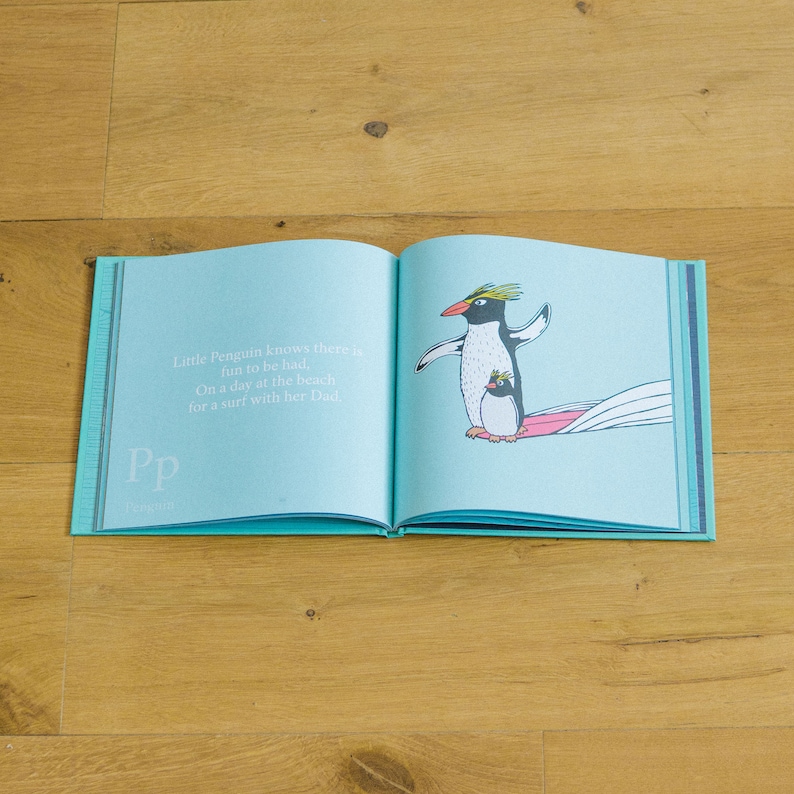 Surfing Animals Alphabet Book: Children's ABC Hardcover - Etsy