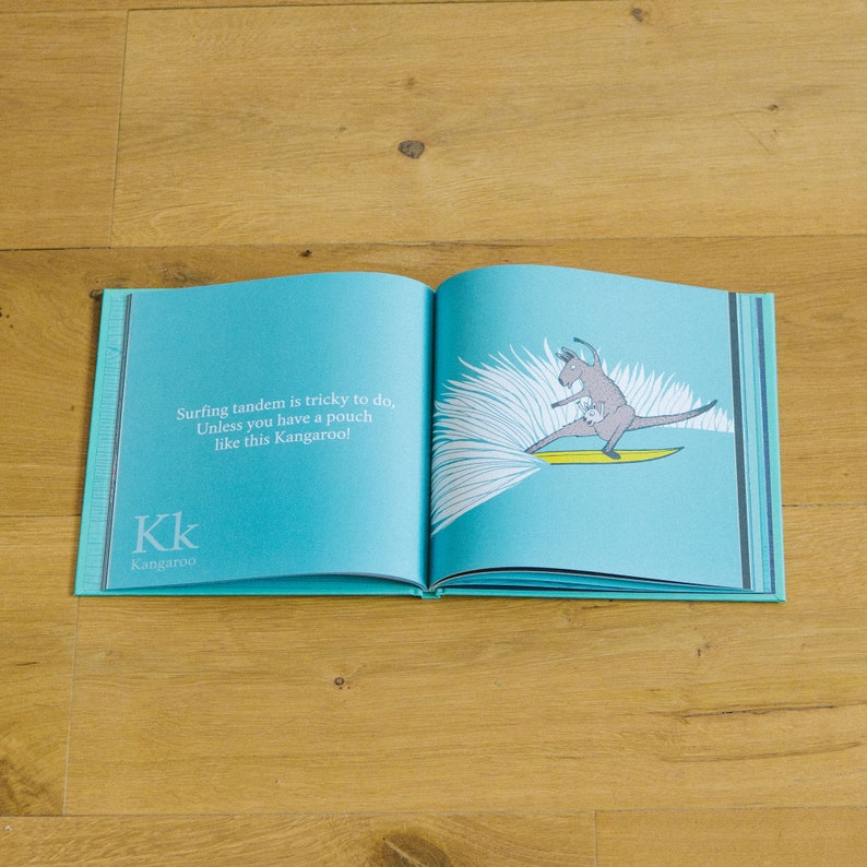 Surfing Animals Alphabet Book: Children's ABC Hardcover - Etsy