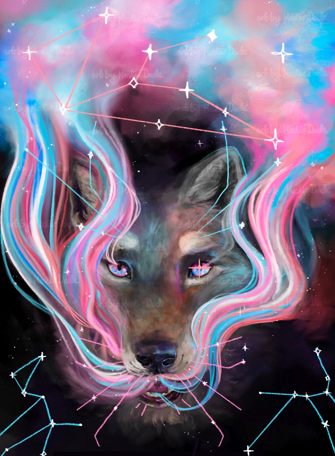 Trans Wolf Art Print - Etsy