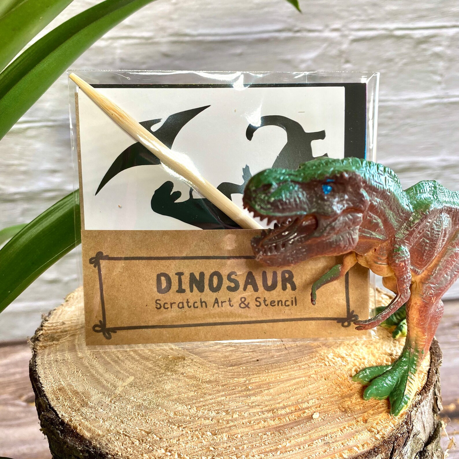 Dinosaur Party Scratch Art and Stencil a Great Eco Friendly - Etsy