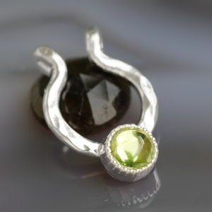 Labradorite Fake Septum Ring in Sterling Silver, No Piercing Required ...