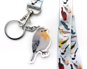 Robin Bird Keychain - Etsy