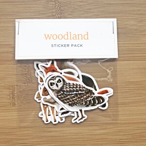 Woodland Sticker Pack 12pc / Forest Animal Stickers / Animal Sticker ...