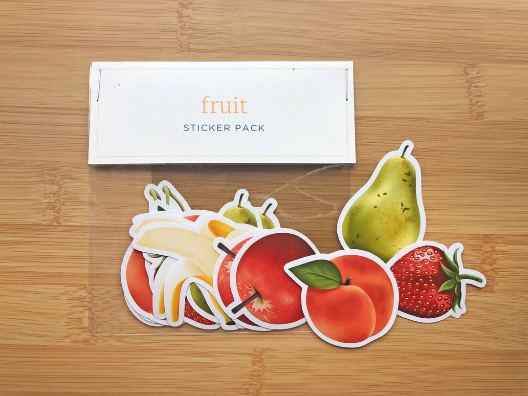 Fruit Sticker Pack 14pc / Fruit Stickers / Food Stickers / Sticker Pack ...