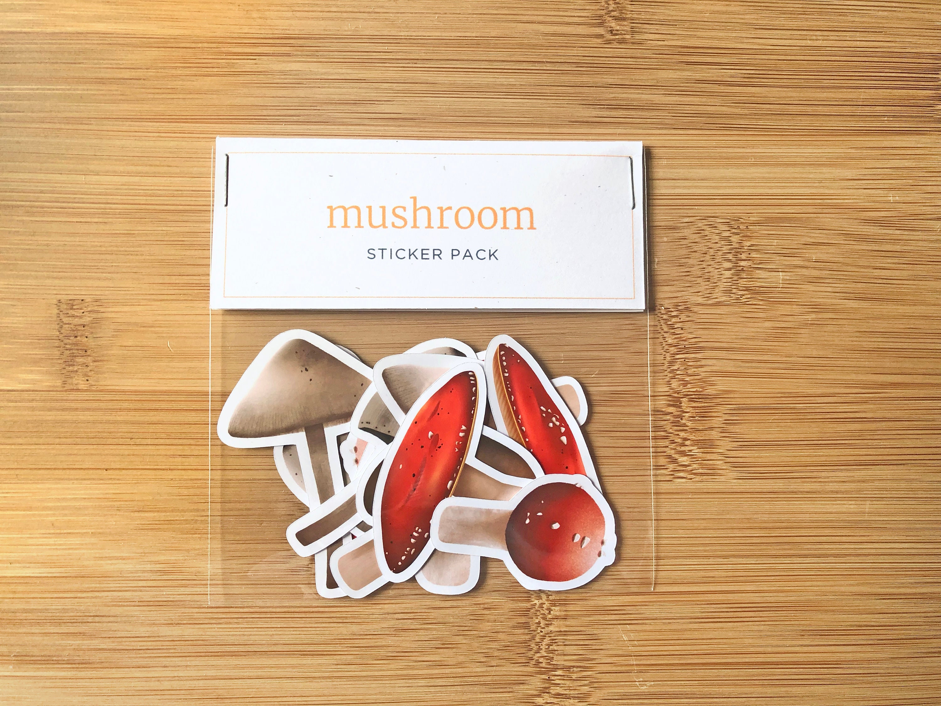 Mushroom Sticker Pack 12pc / Mushroom Stickers / Fungi | Etsy