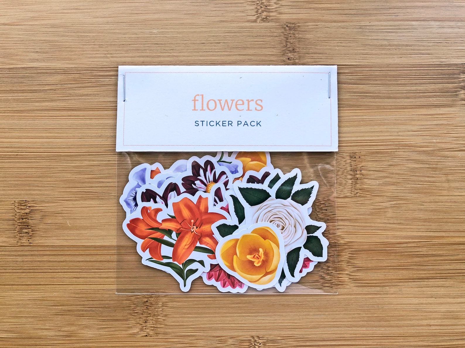 Flower Sticker Pack 12pc / Flower Stickers / Gardening | Etsy