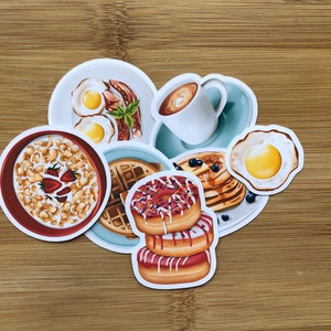 Breakfast Food Sticker Pack 14pc / Breakfast Stickers / Donuts ...