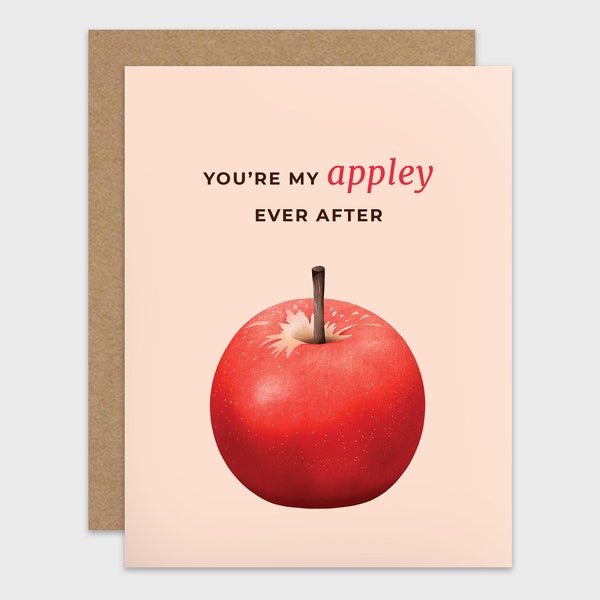 Apple Pun Card - Etsy